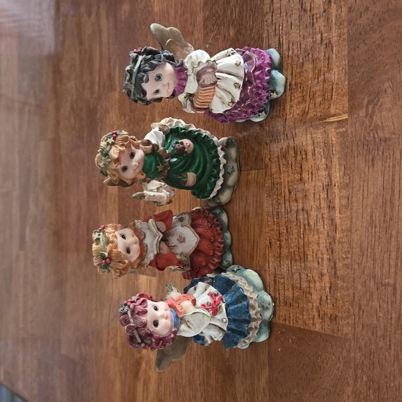 Other | Ks Collection Adorable Little Girl Angels Ceramic Figurine ...